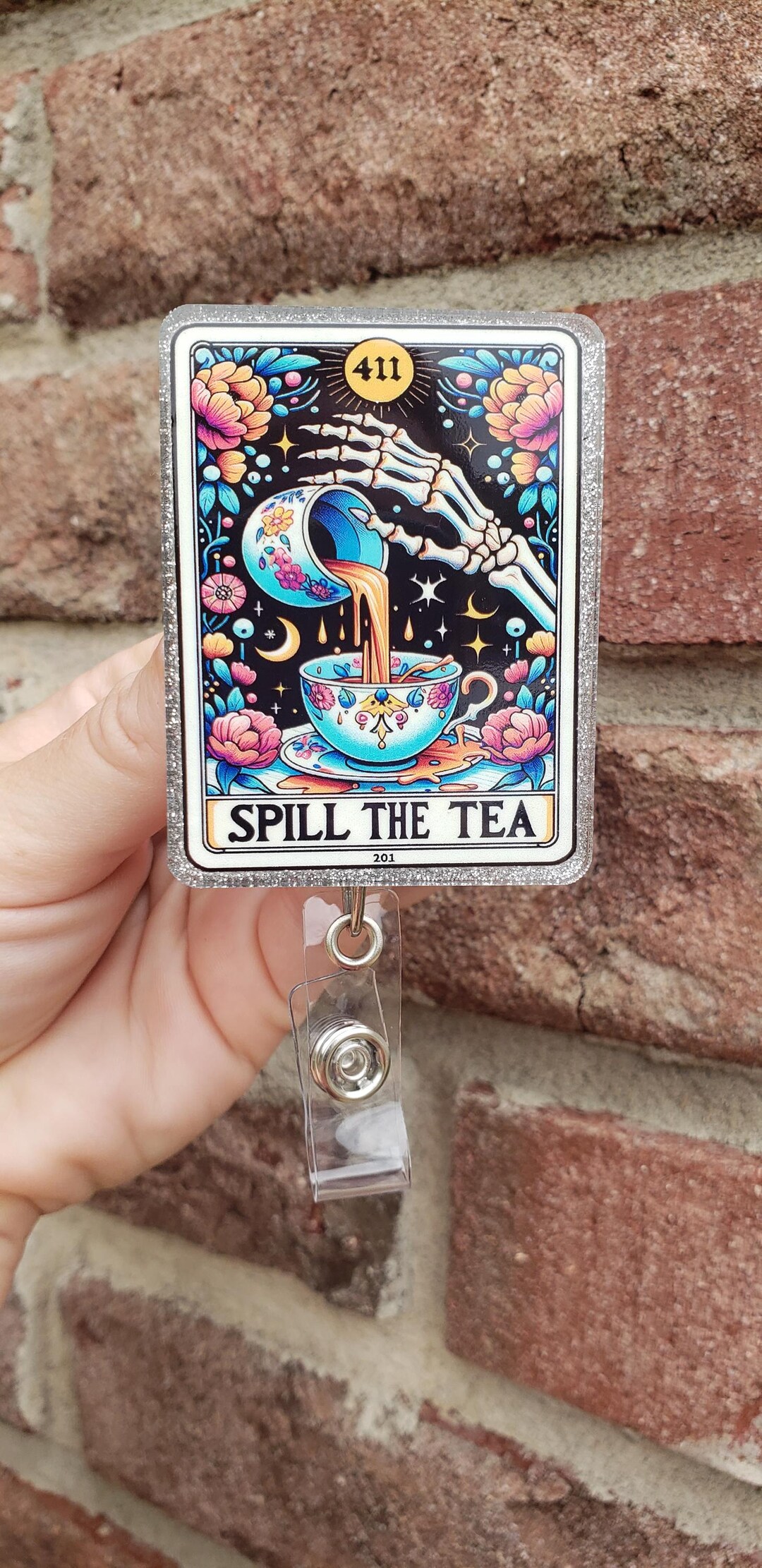 Tarot Card Spill the Tea Badge Reel - Etsy