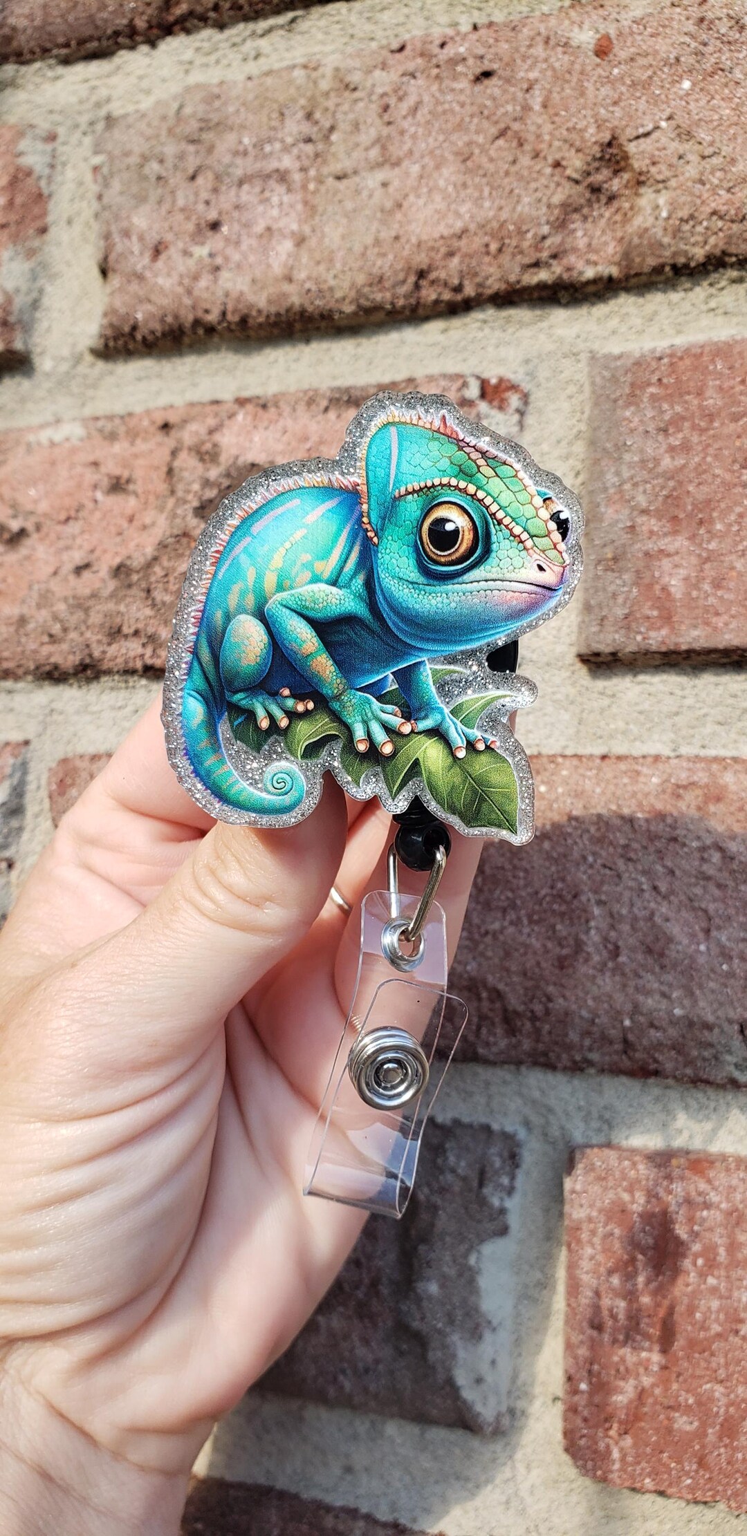 Chameleon Handmade Retractable ID Badge Reel - Etsy