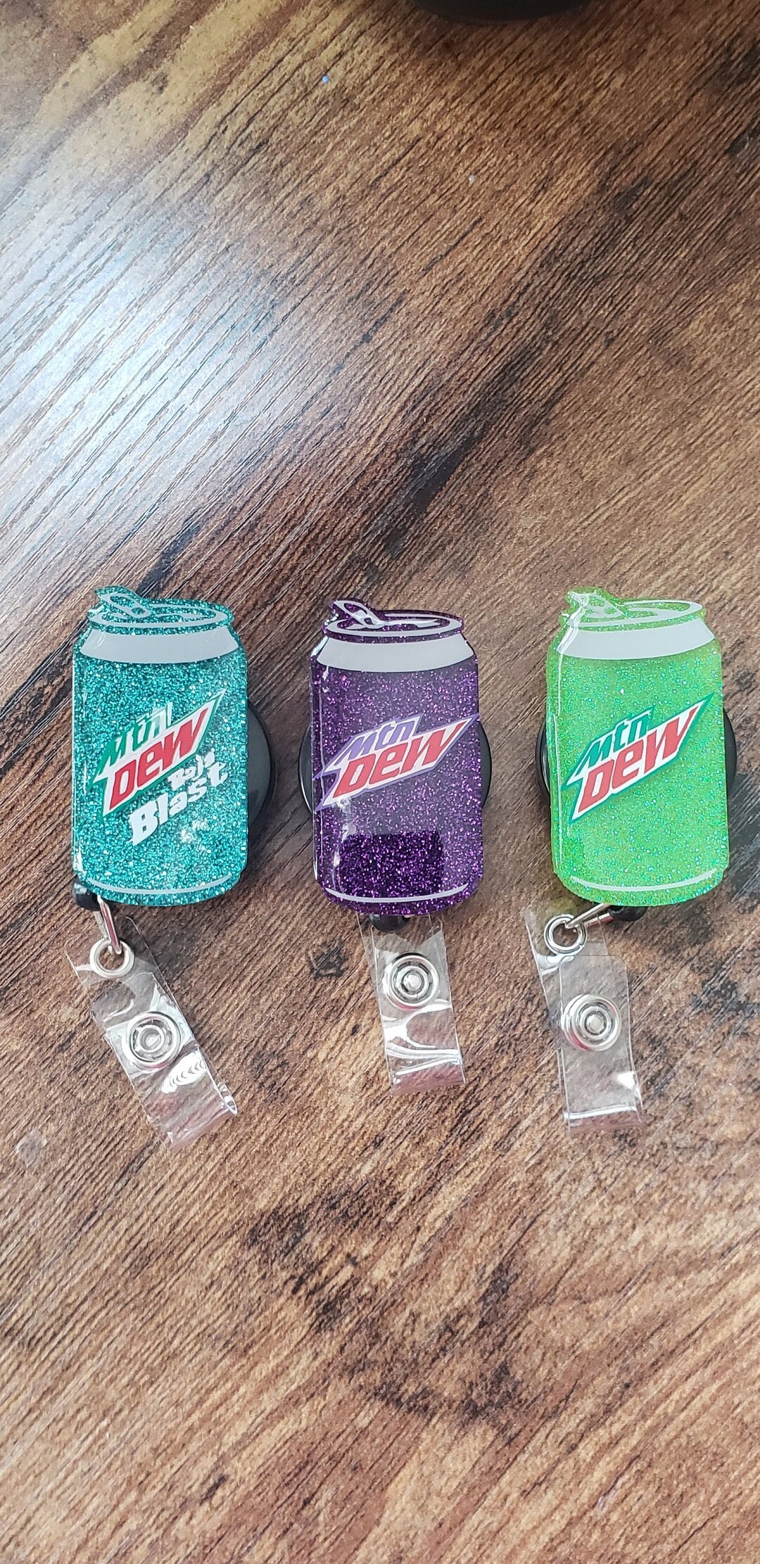 Soda Can Dew Badge Reel - Etsy