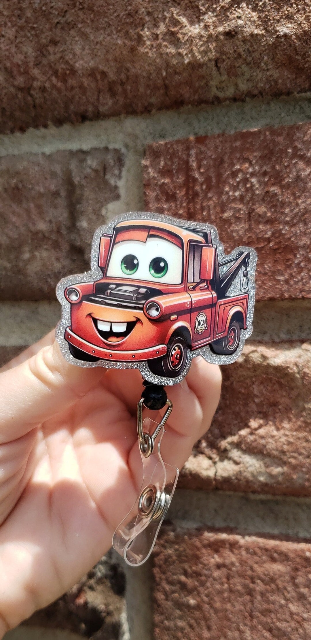Mater Towtruck Badge Reel - Etsy