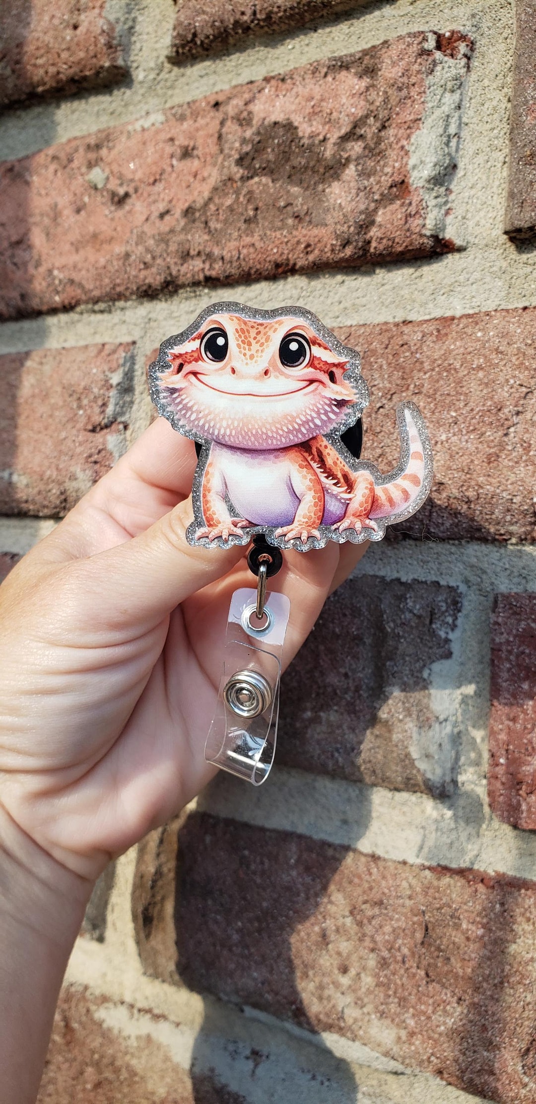 Bearded Dragon Nurse Badge Reel, Teacher Lanyard, Lizard, Retractable ID - Etsy