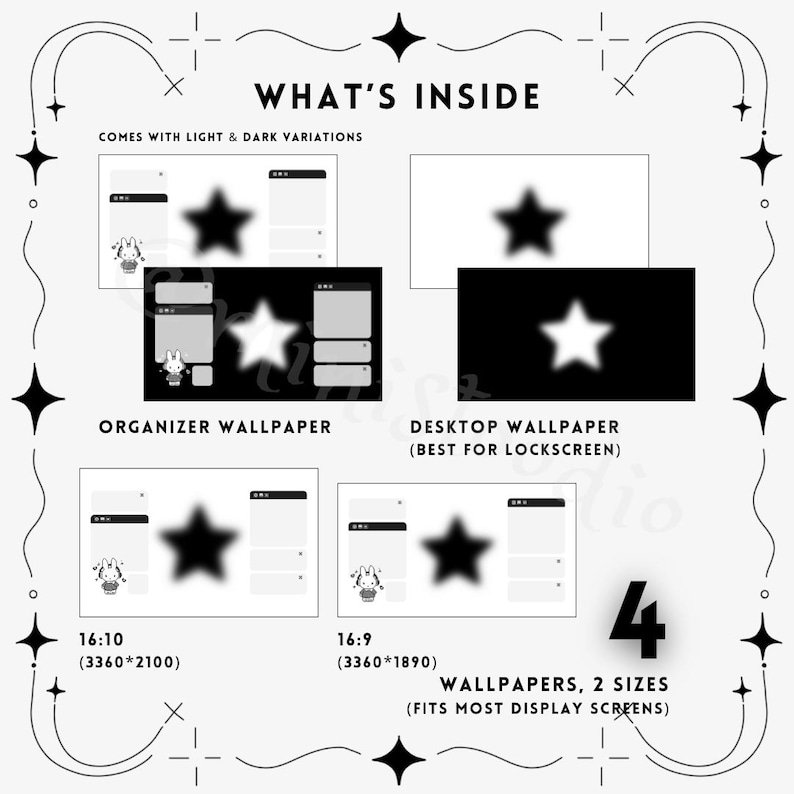 Acubi Inspired Cute Desktop Theme Wallpaper Organizer Set | Windows and ...