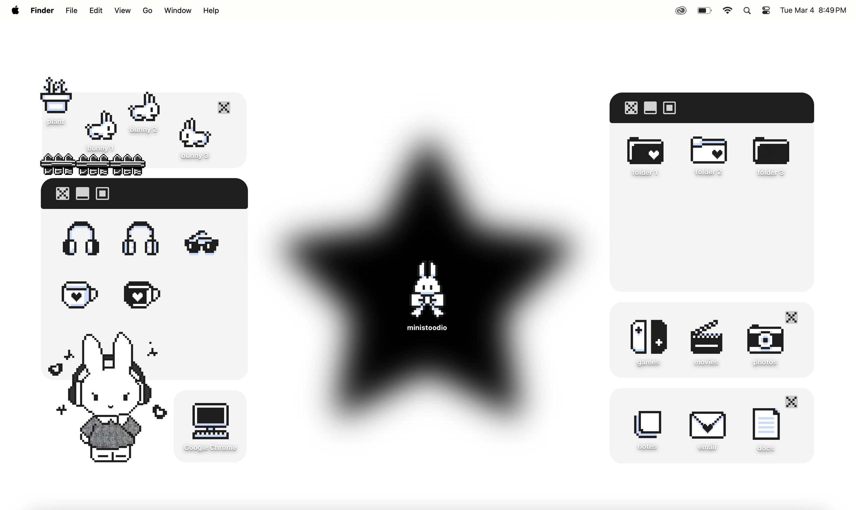 Acubi Inspired Cute Desktop Theme Wallpaper Organizer Set | Windows and ...