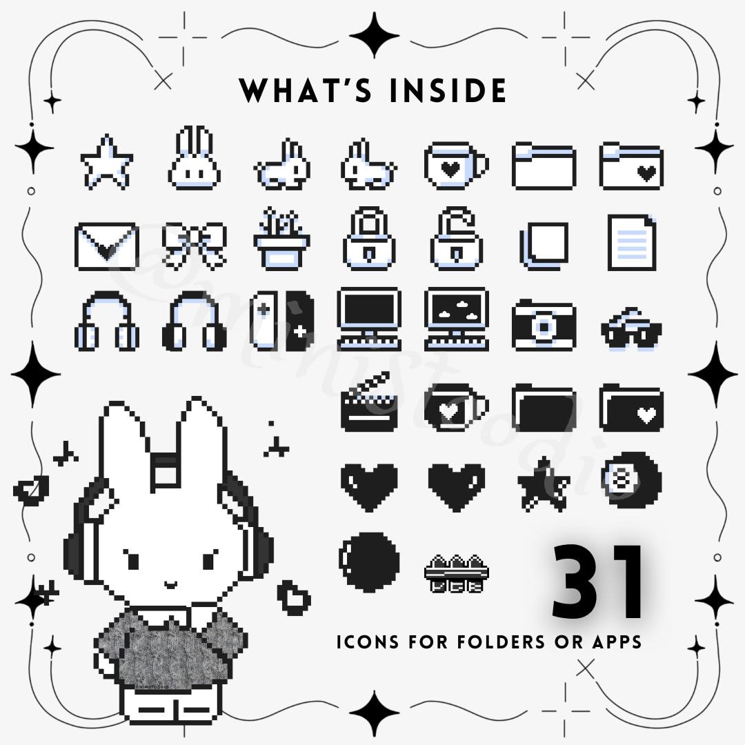 Acubi Inspired Cute Desktop Theme Wallpaper Organizer Set | Windows and ...
