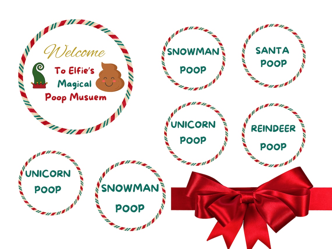 Editable Elf Poop Museum Templates, Santa Poop, Elf Poop, Grinch Poop ...