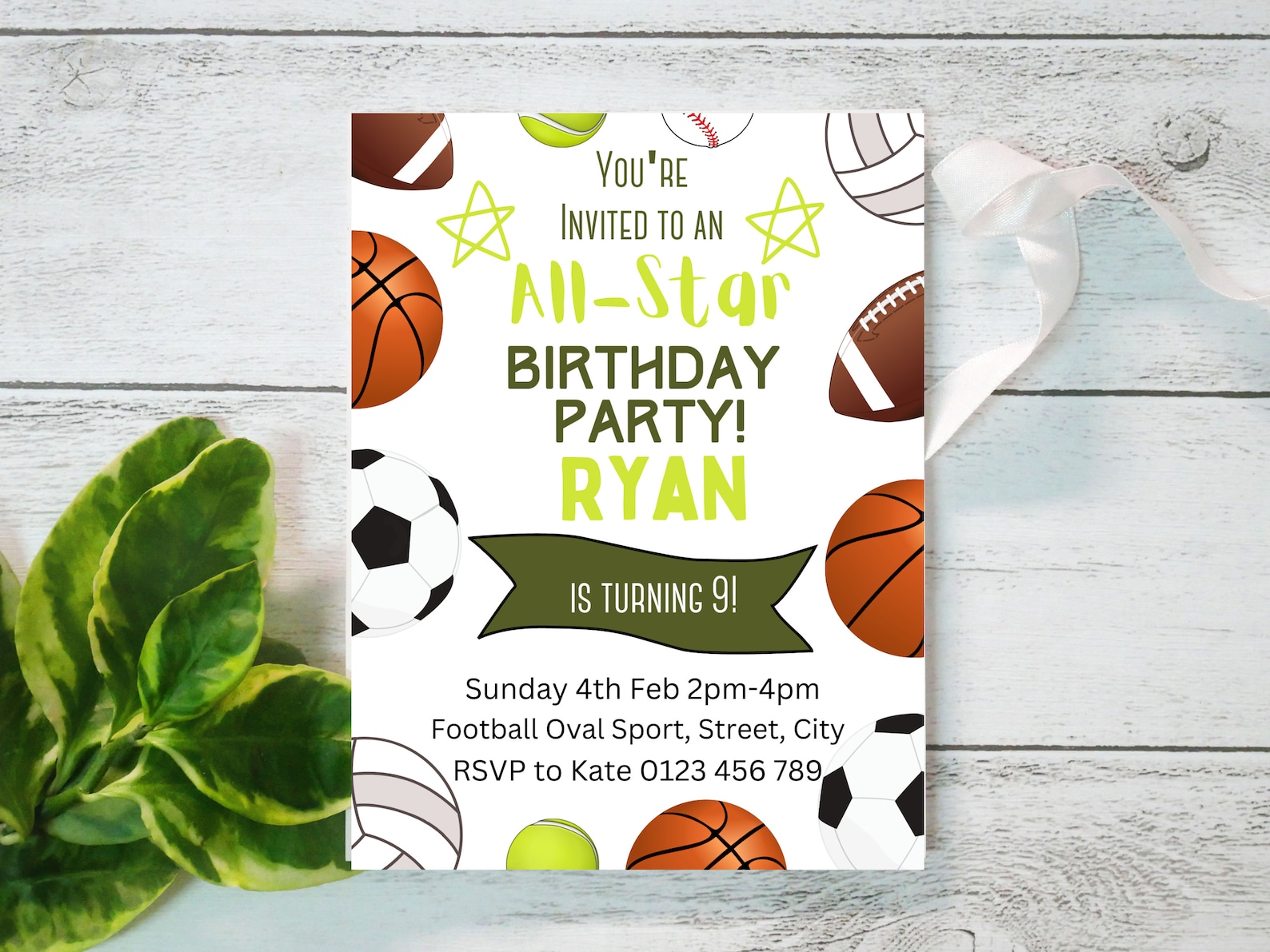 Sports Birthday Invitation, Sports Party Invitation, Sports Invitation ...