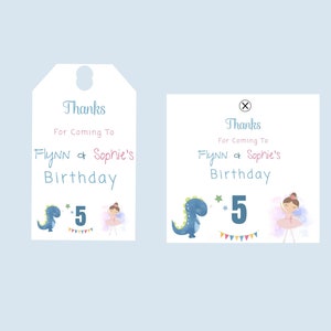Twin Birthday Bundle, Boy/girl Twin Birthday Bundle,sibling Birthday ...