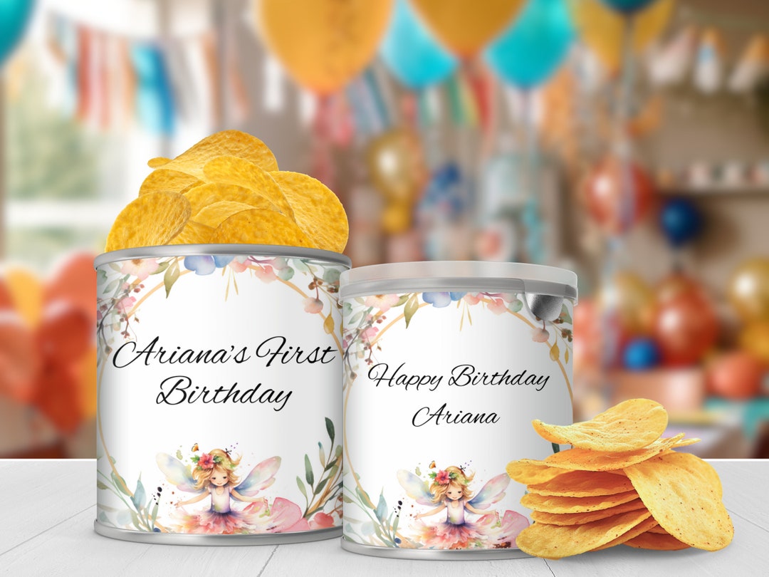Snack Can Fairy Template, Party Favor, Snack Can to Print Editable ...