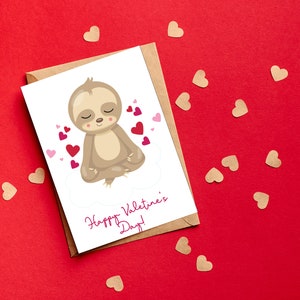 Sloth Valentines Day Cards for Kids, Kids Valentine Cards, Sloth ...