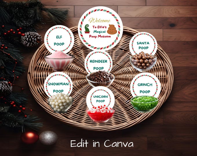 Printable Elf Game| POOP Museum | Instant Download | Christmas Elf ...