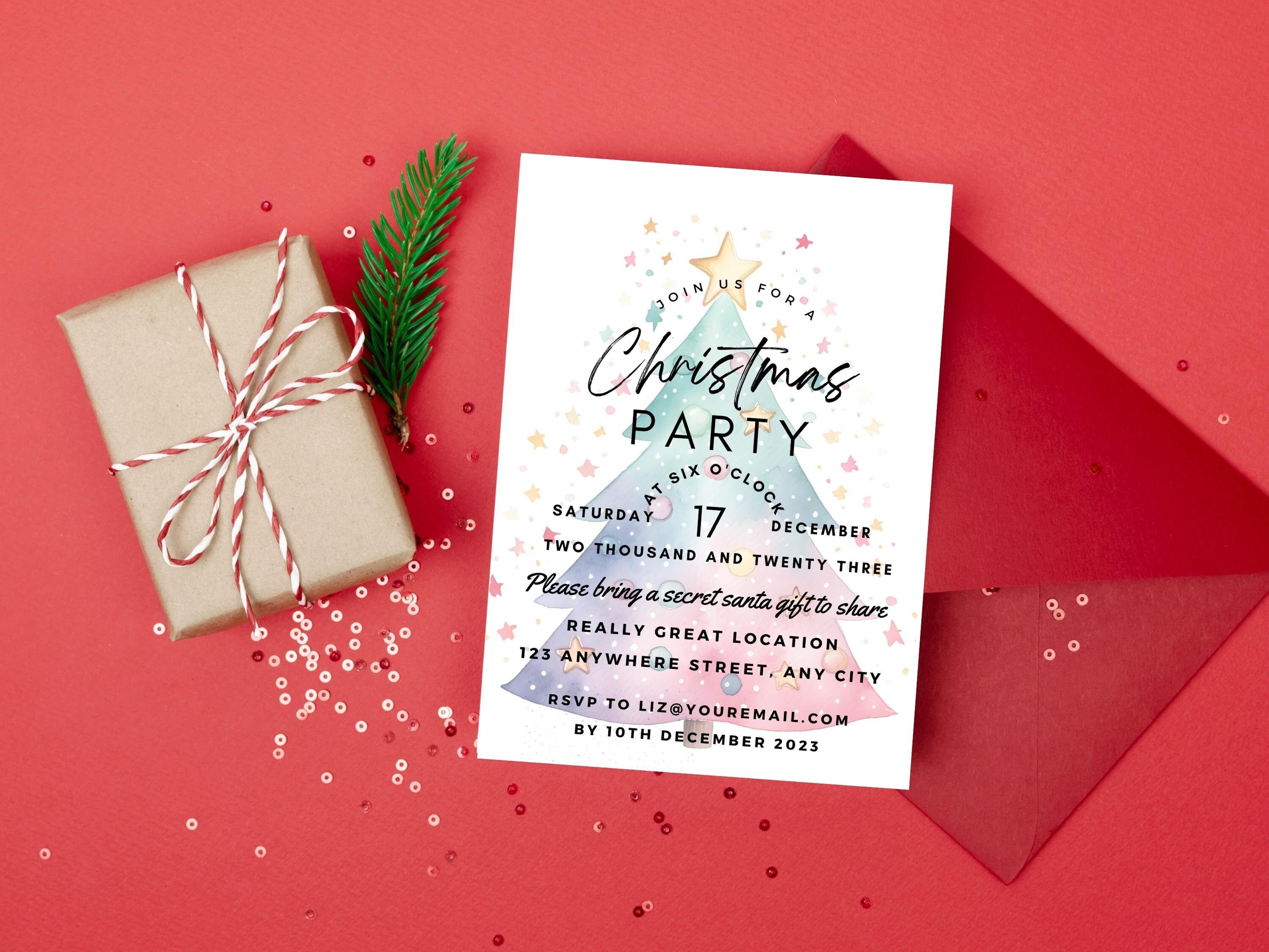 Christmas Party Invitation | Instant Download | Printable Template ...