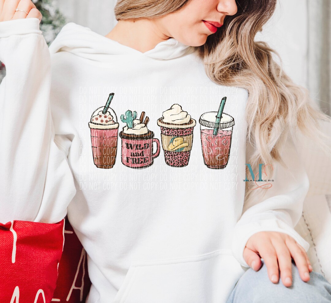 Wild and Free Latte Coffee Screen Print Transfer Coffee Latte Screen ...