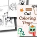 31 Page Printable Children Cat Coloring Page With Quotes Softcopy PDF ...