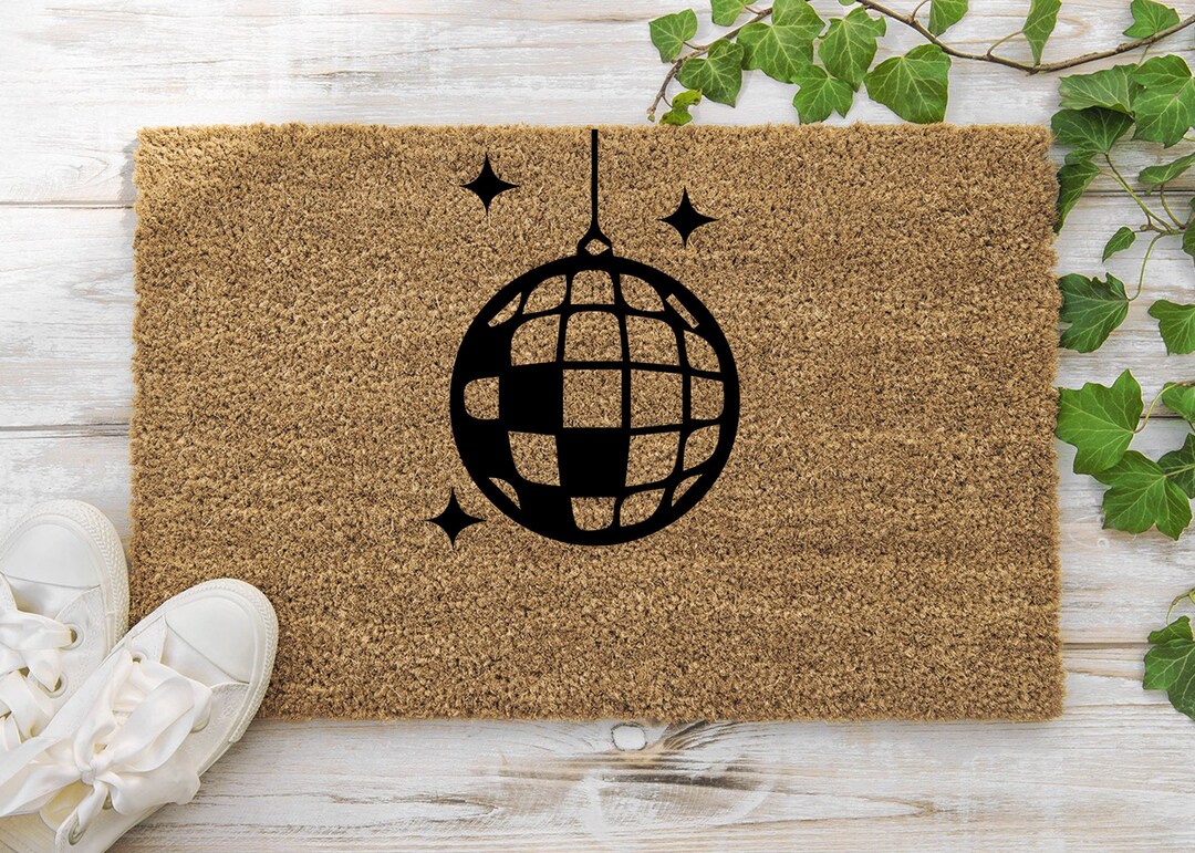 Disco Ball Welcome Door Mat - Etsy