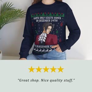 Ace Attorney Ugly Christmas Sweater - Edgeworth Santa December 24th ...