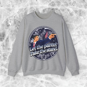 Ace Attorney Phoenix Wright Sweater - Parrot Take the Stand Sweatshirt ...