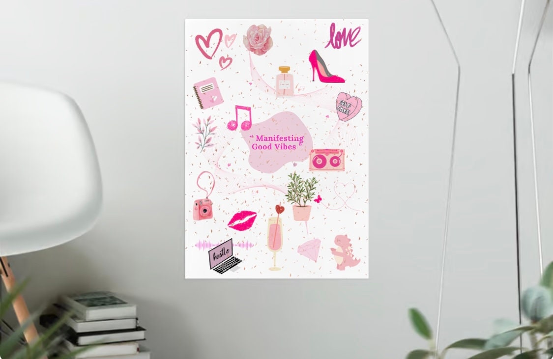 Manifesting Pink Poster - Etsy
