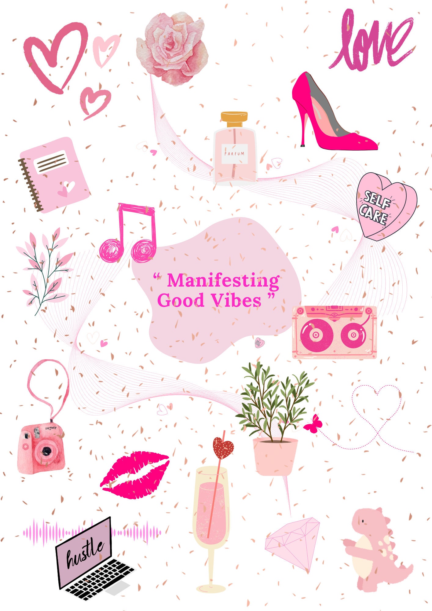 Manifesting Pink Poster - Etsy