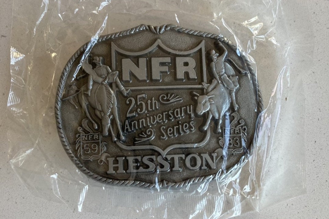 New Vintage 1983 NFR Belt Buckle - Etsy