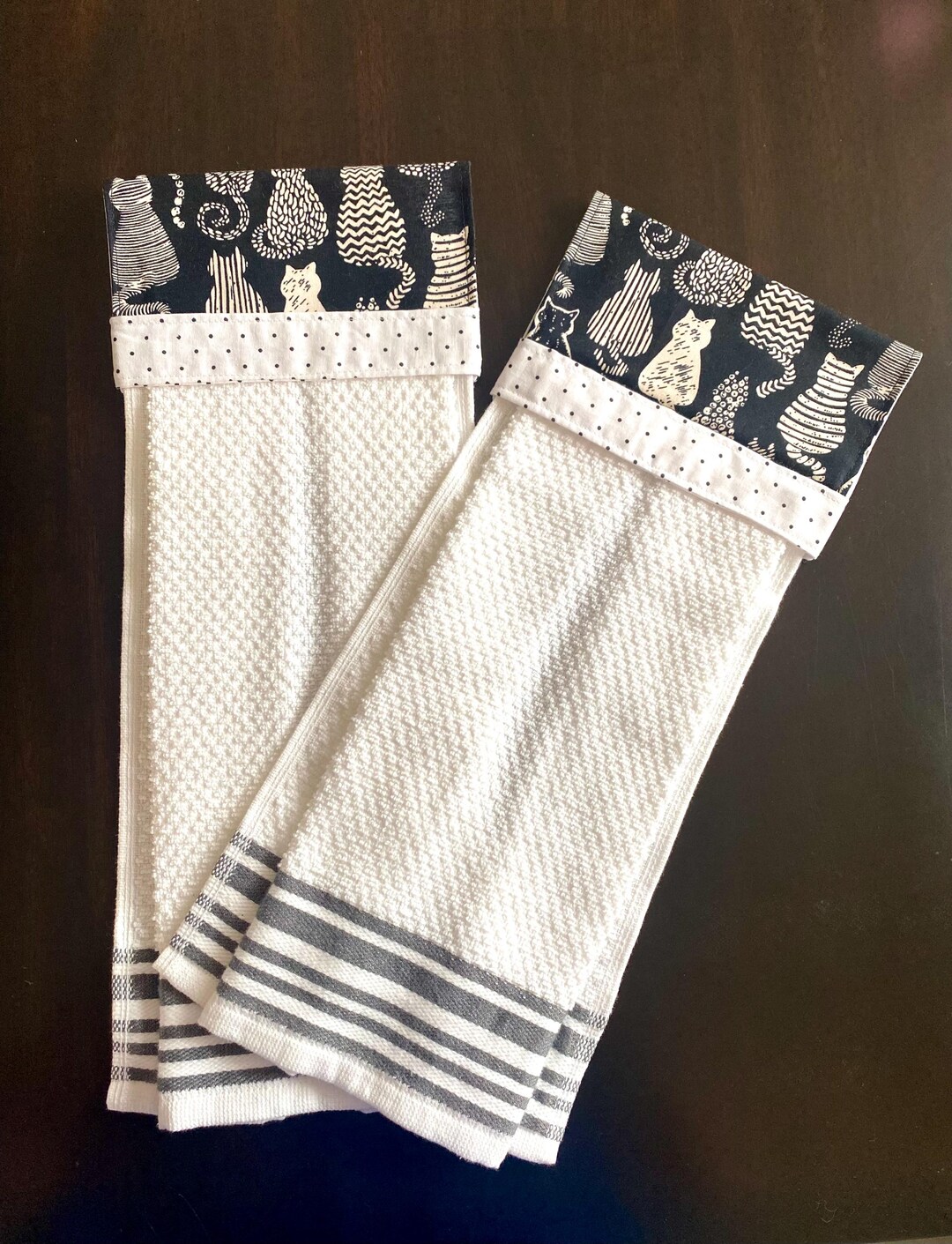 Hanging Kitchen Towels, Cats Kittens Themed Kitchen Towels, Cat Lovers ...