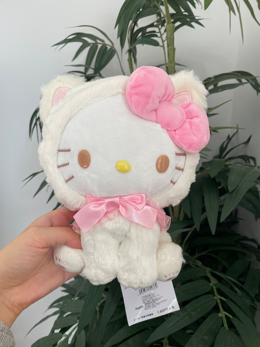 White Hello Kitty Cat Costume Plush New 85 With Bow And Lace Cape Etsy