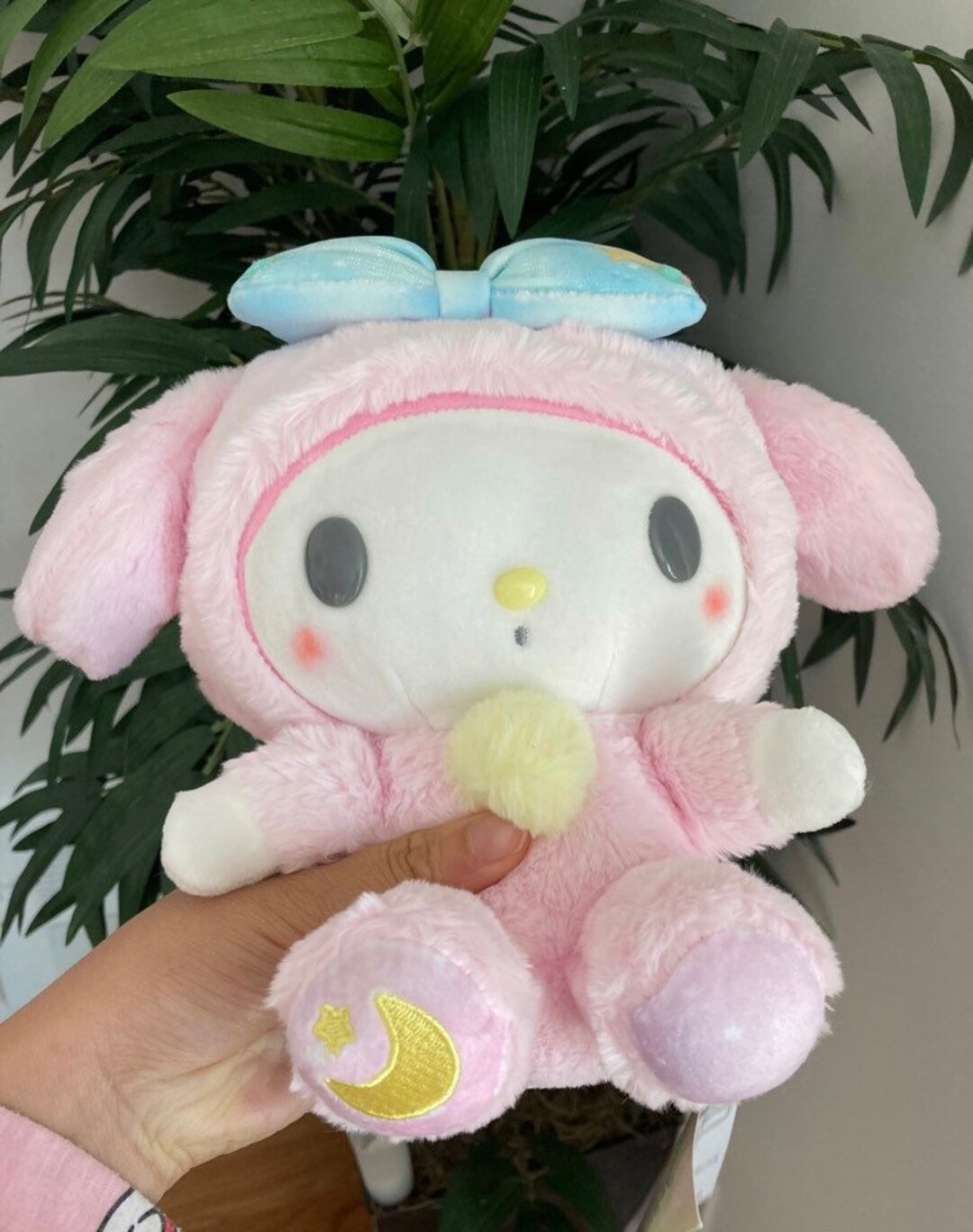 My Melody Pajama Plush New 10 Soft Cuddly Pink Star With Bow Etsy