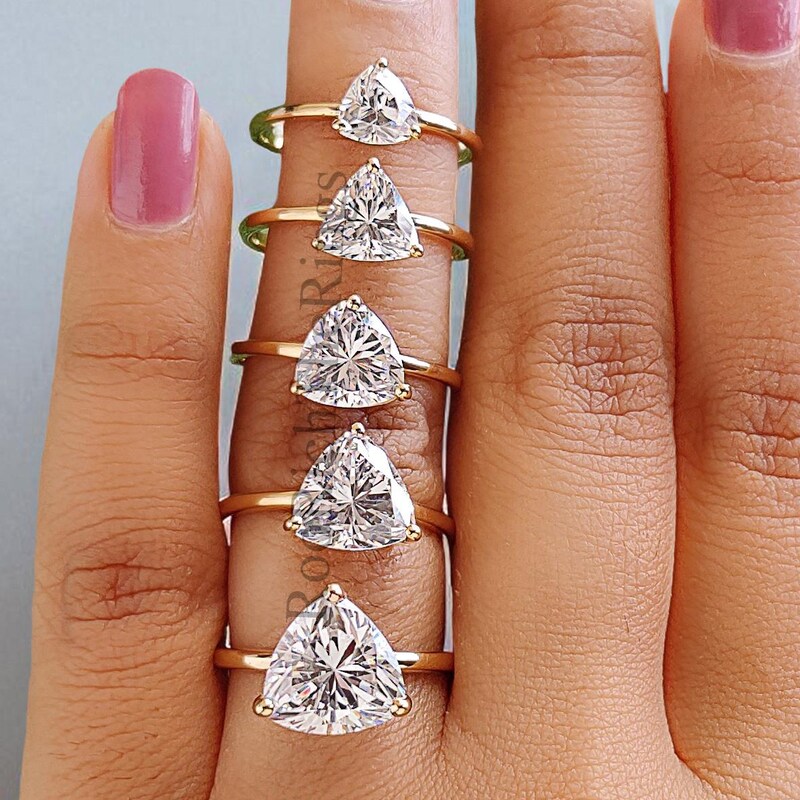 Trillion Cut Ring - Etsy