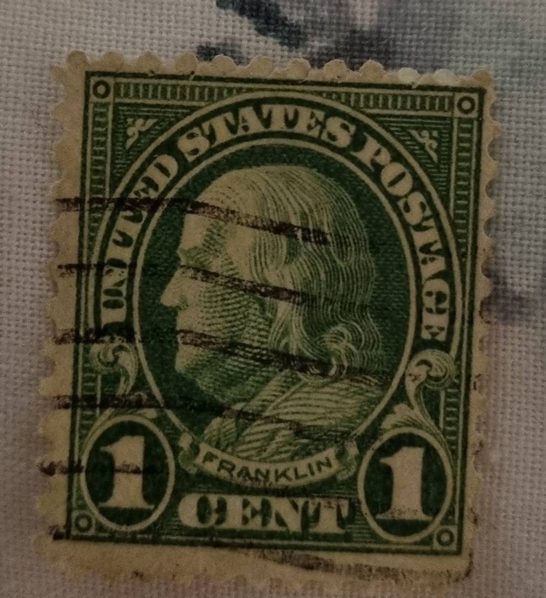 Rare Benjamin Franklin 1 Cent Stamp. 1920's - Etsy