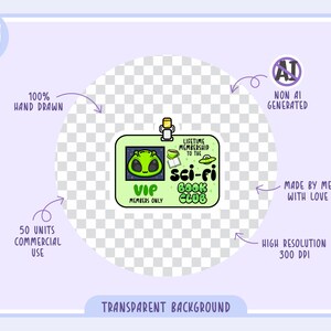Sci-fi Book Club VIP Pass PNG Bundle (digital Download) - Etsy