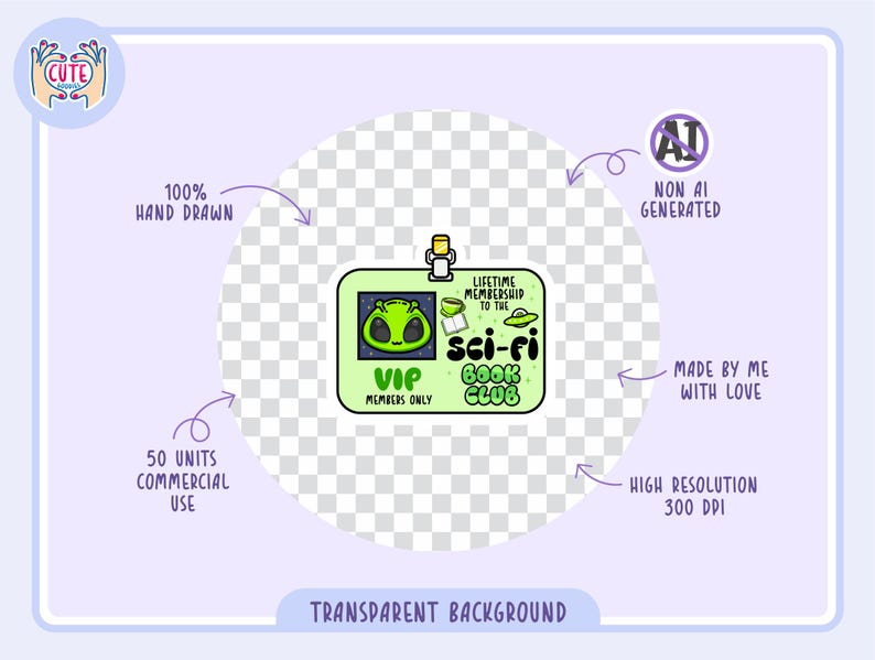 Sci-fi Book Club VIP Pass PNG Bundle (digital Download) - Etsy