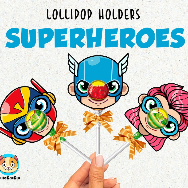 Superhero Lollipop - Etsy