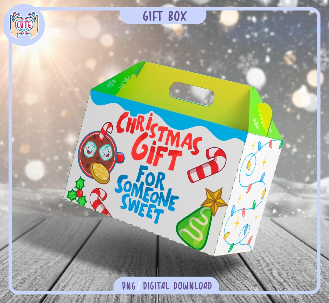 Printable Christmas Gift Box, DIY Packaging (digital Download) - Etsy