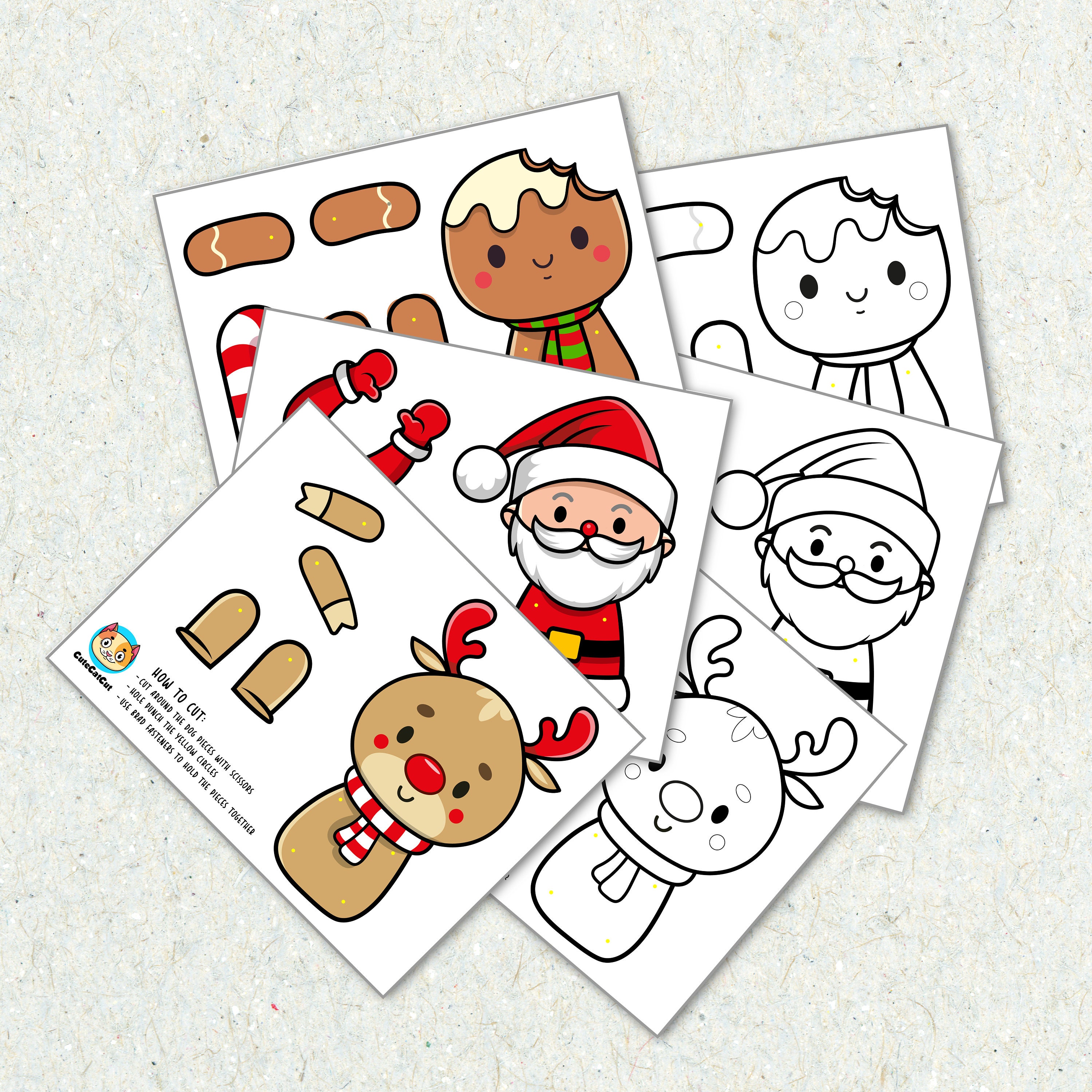 Christmas Paper Doll Printable, Santa Paper Doll, Printable Articulated ...