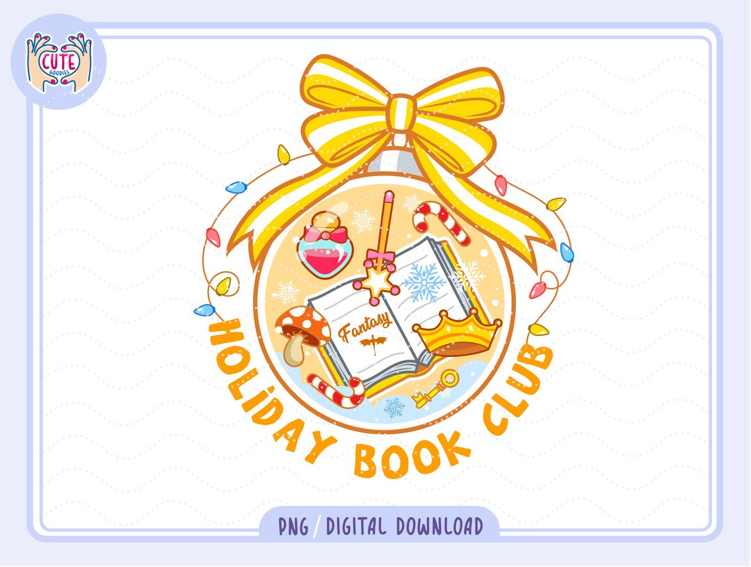 Fantasy Christmas Book Club PNG, Bookworm Gift (digital Download) - Etsy