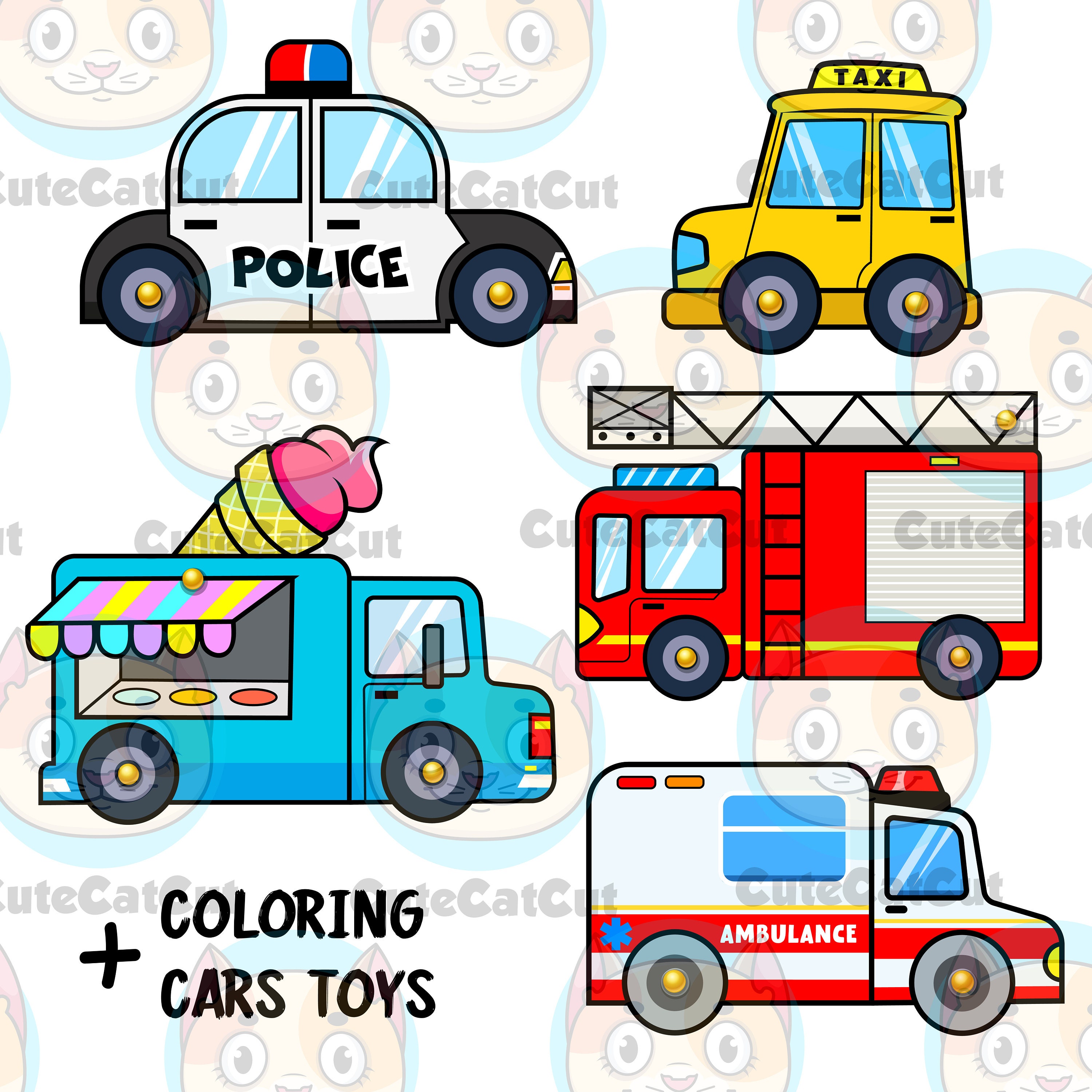 Cars Paper Toy Printable, Printable Articulated Paper Cars, Transport ...