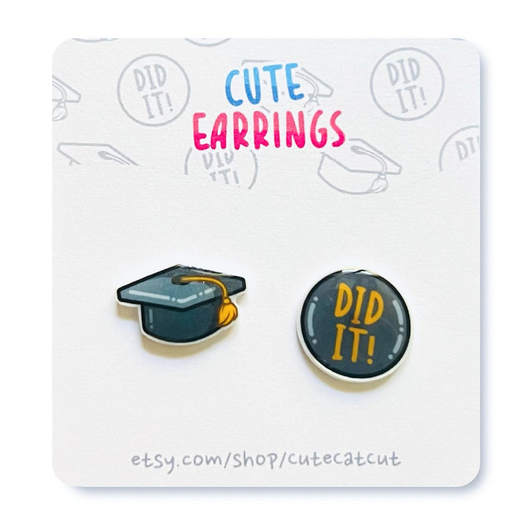 Graduation Cap Earrings, Graduation Jewelry, Graduation Gift Earrings ...