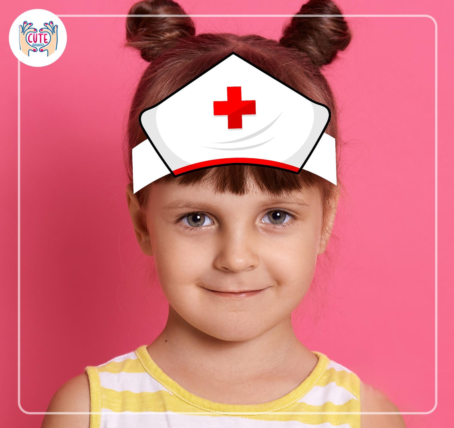 Nurse Paper Crown Printable for Kids, Nurse Cap Hat Fun Kids Craft ...