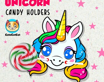 Unicorn Lollipop Holder Party Favors - Etsy