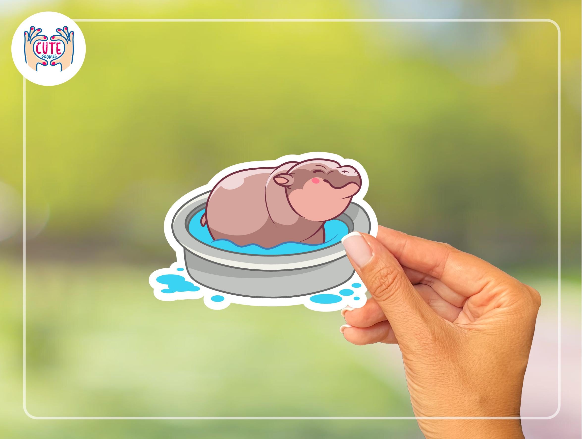 Moo Deng Baby Hippo Clipart Png Instant Download, Cute Moo Deng Baby ...