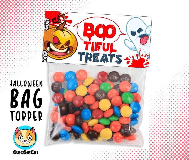 Halloween Treat Bag Toppers Instant Download, Favor Bag Topper, Digital ...