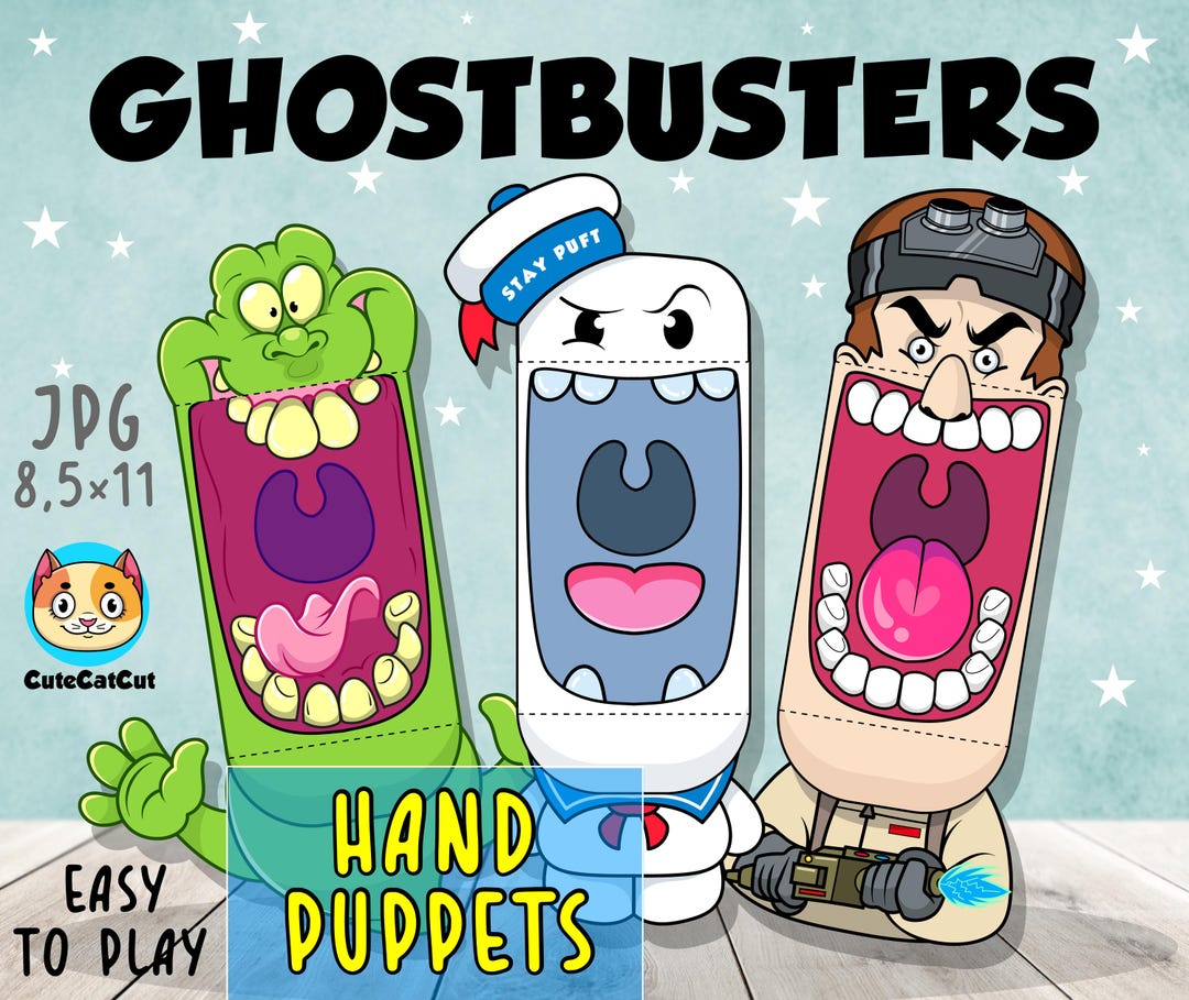 Ghostbusters Printable Hand Puppet, Printable Articulated Paper Doll ...