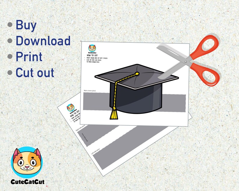 Graduation Cap Paper Crown for Kids, Graduation Hat Fun Kids Craft ...