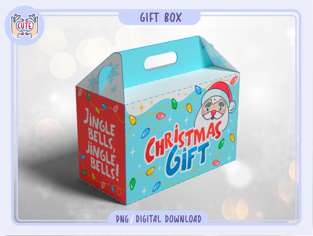 Printable Christmas Gift Box, DIY Packaging (digital Download) - Etsy
