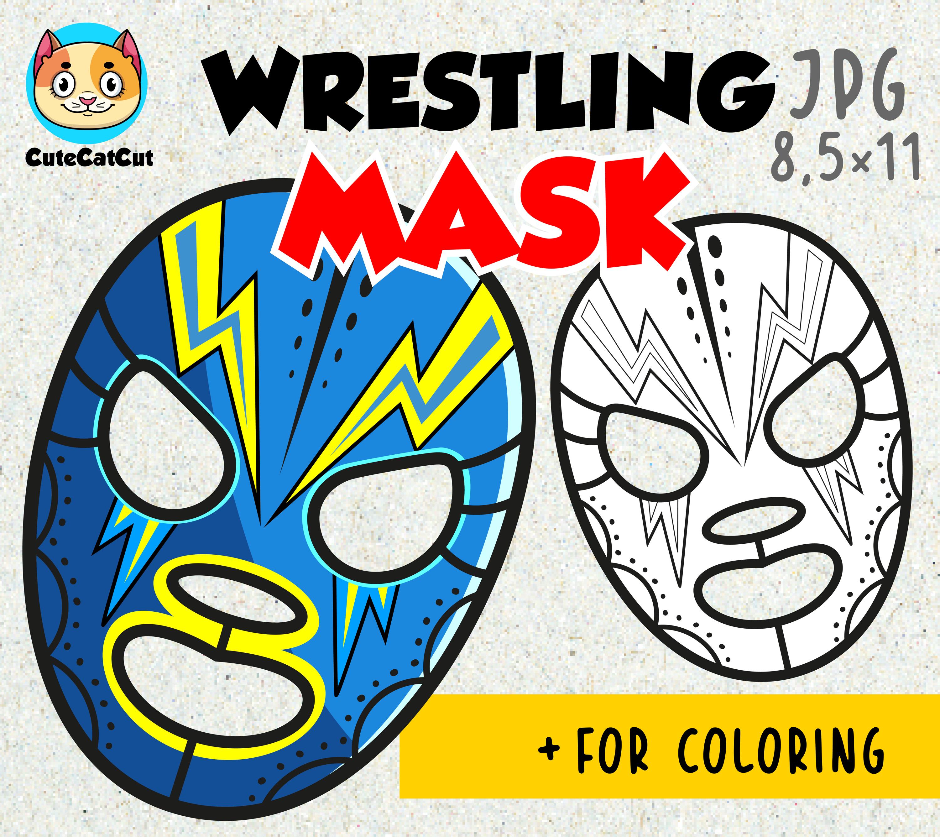 Wrestlers Paper Masks Printable for Kids, Fun Kids Craft, Wrestling ...
