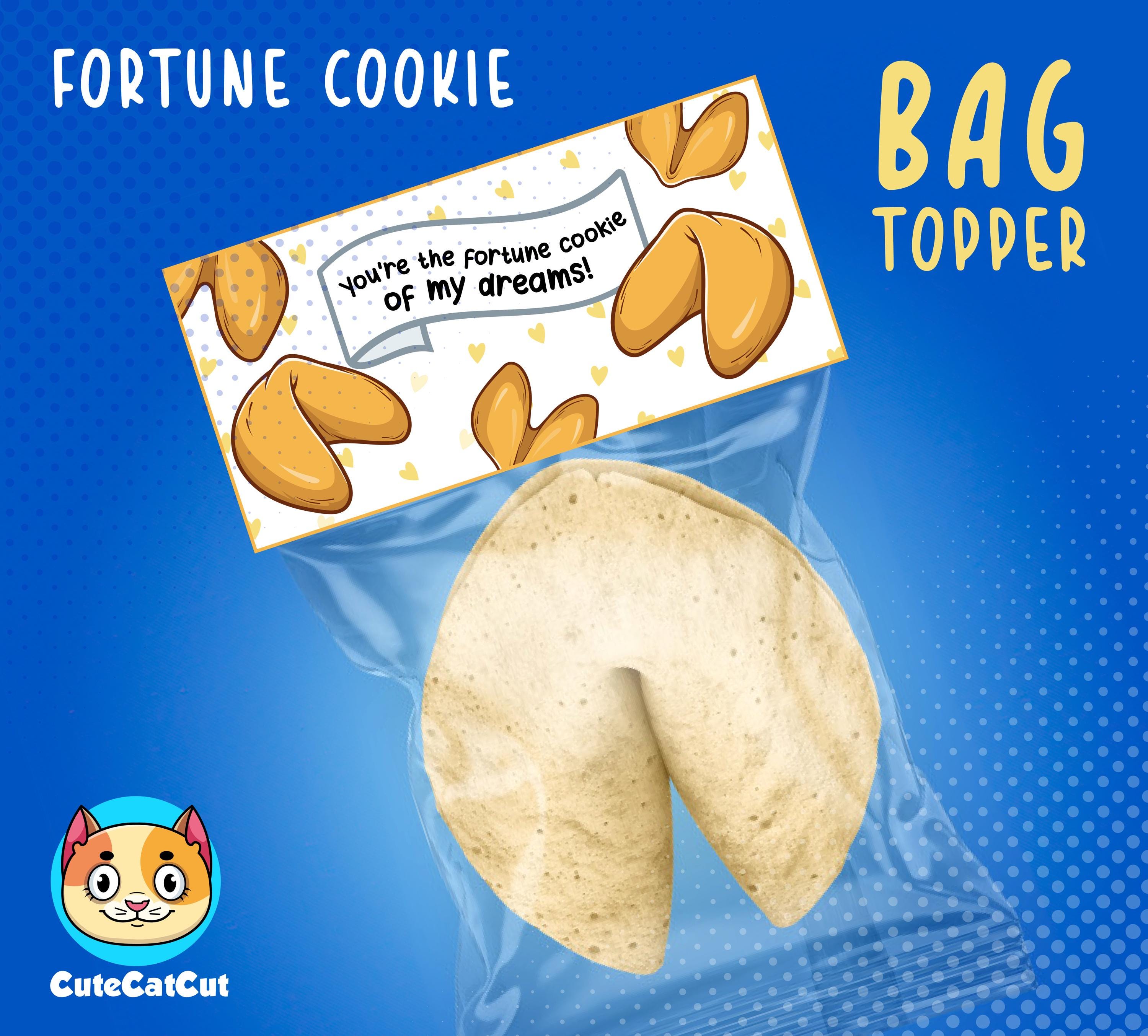 Fortune Cookie Bag Toppers Instant Download, Favor Bag Topper, Funny ...