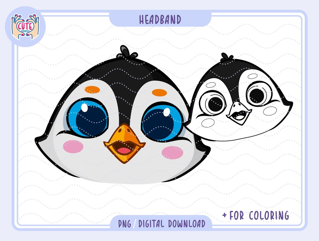 Penguin Paper Crown Printable for Kids,penguin Hat Fun Kids Craft ...