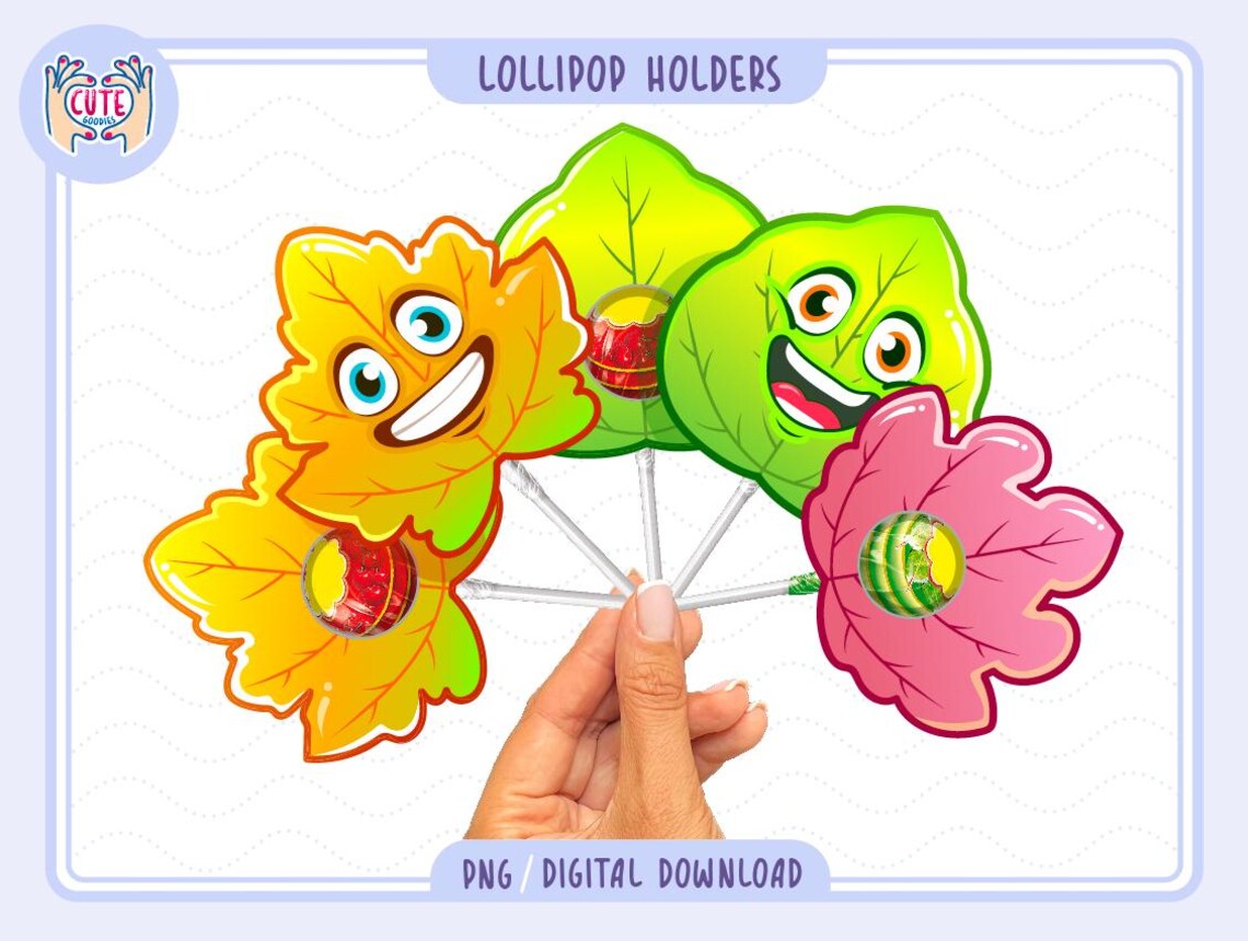 Autumn Leafs Lollipop Holders Printable, Autumn Lollipop Holder, Maple ...