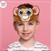 Monkey Paper Crown Printable for Kids, Monkey Hat Fun Kids Craft ...