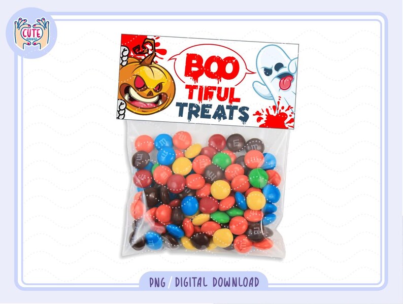 Halloween Treat Bag Toppers Instant Download, Favor Bag Topper, Digital ...