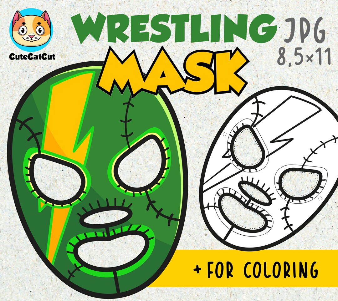 Wrestlers Paper Masks Printable for Kids, Fun Kids Craft, Wrestling ...